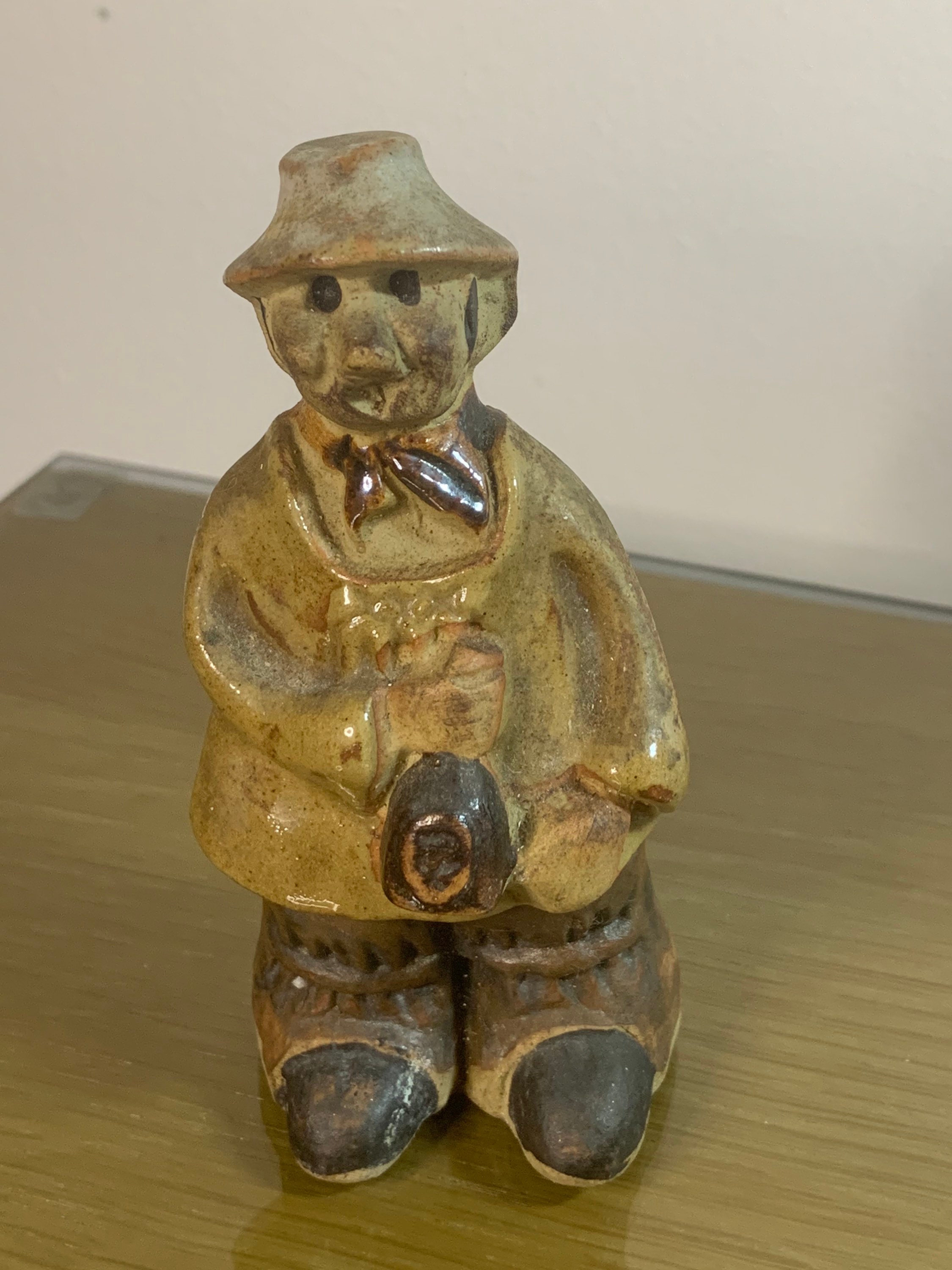 TREMAR Vintage Cornwall Pottery Man With Bottle Figurine - Etsy