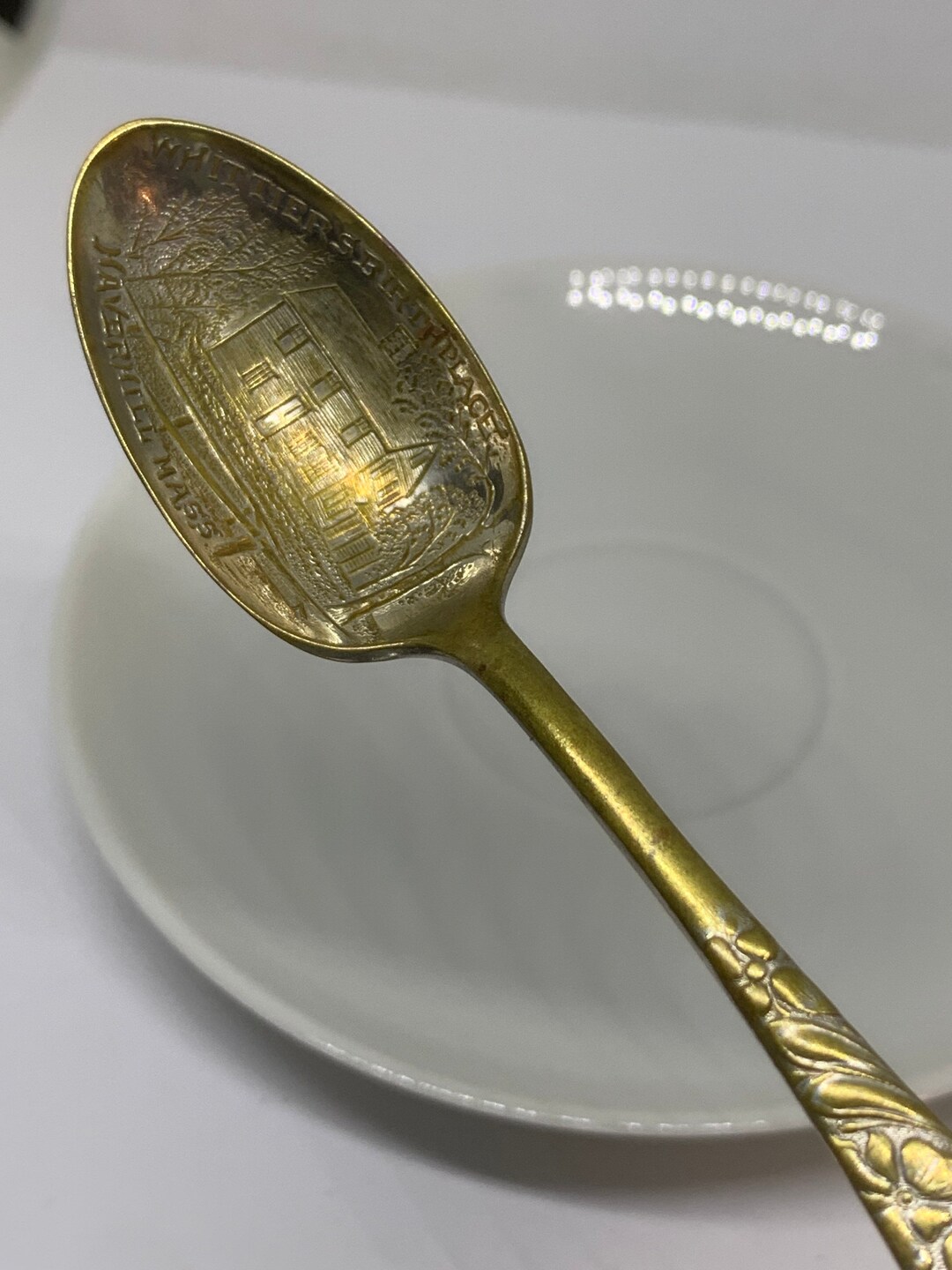 Antique Geo. E. Homer Boston Silver Plated Souvenir Spoon | Whittier ...