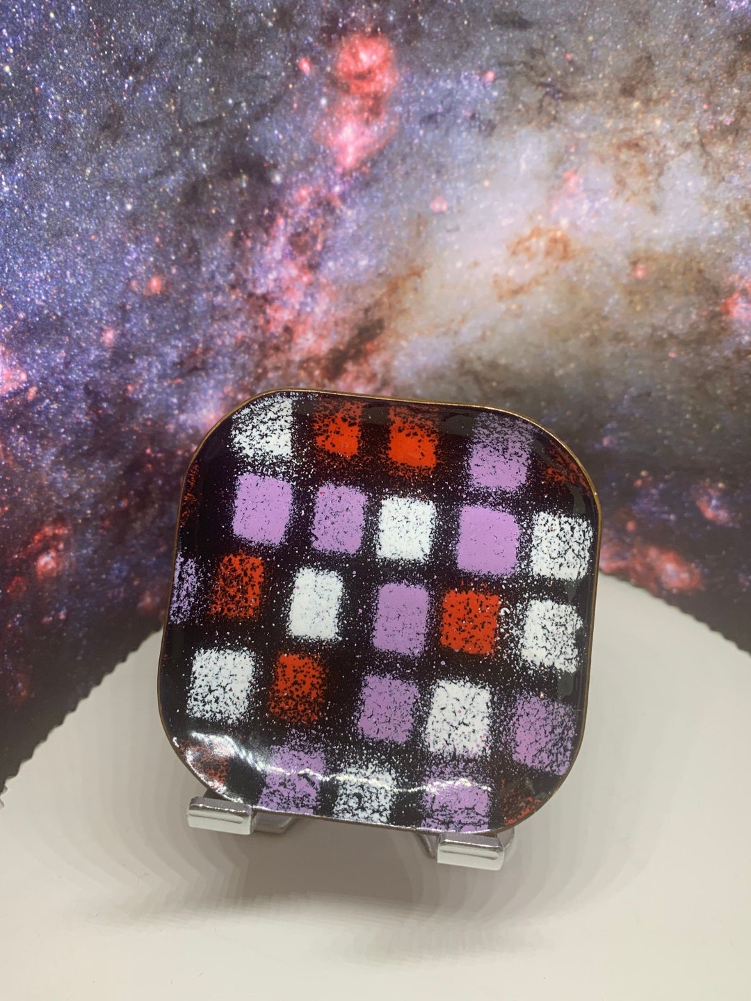 Artisware Copper Ceramic Redg. | Vintage Enamel on Copper Pin Dish ...