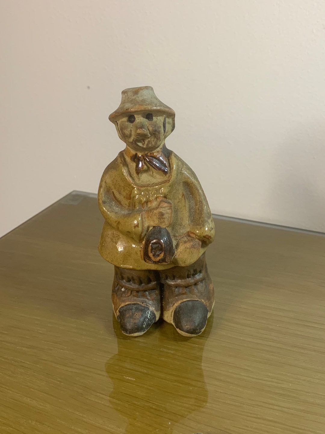 TREMAR Vintage Cornwall Pottery Man With Bottle Figurine | Collectible ...