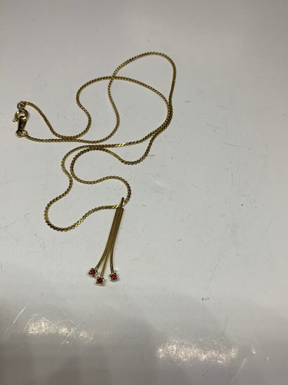 Avon Vintage Elegant Gold Ruby Chain Necklace | Vinta… - Gem