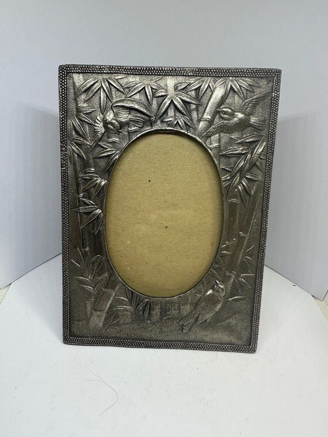 NEW Vintage Heavy Metal Birds in Bamboo Design Photo Frame - Etsy