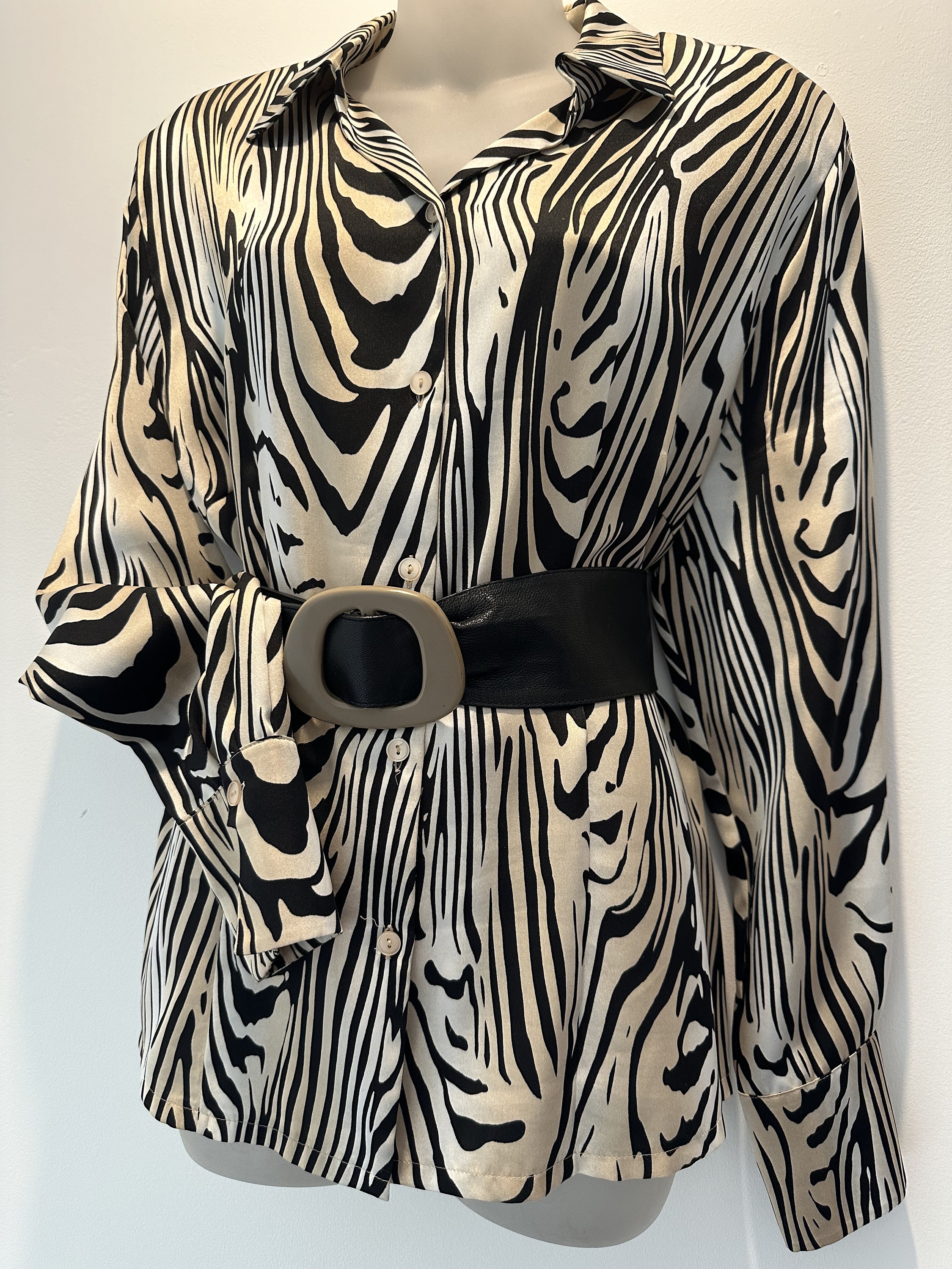 NEW Basler Horst Basler Vintage Tiger Print Blouse - Etsy