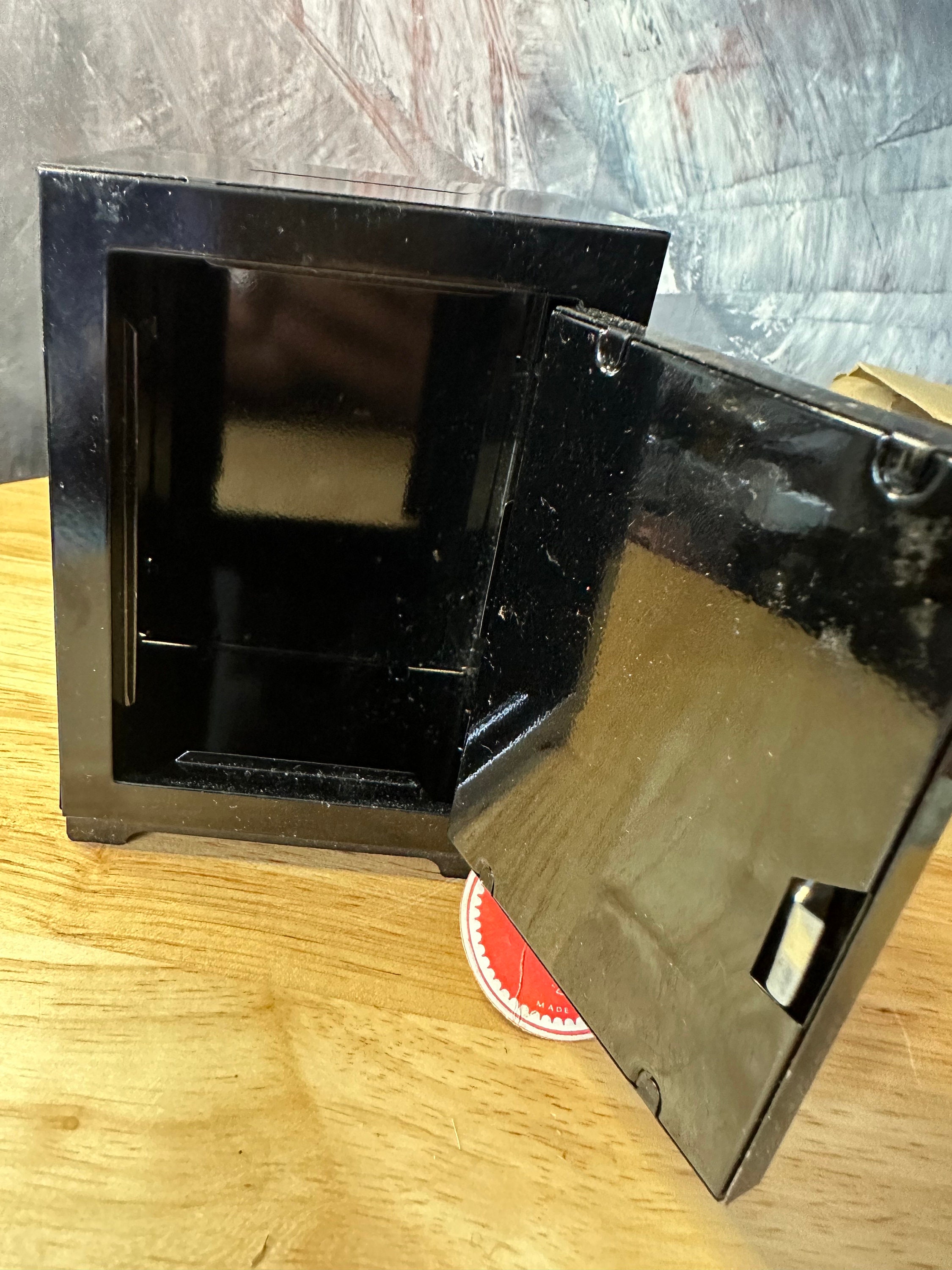 NEW Regal Vintage Black Metal Safe Money Box Made in Japan Small Black ...