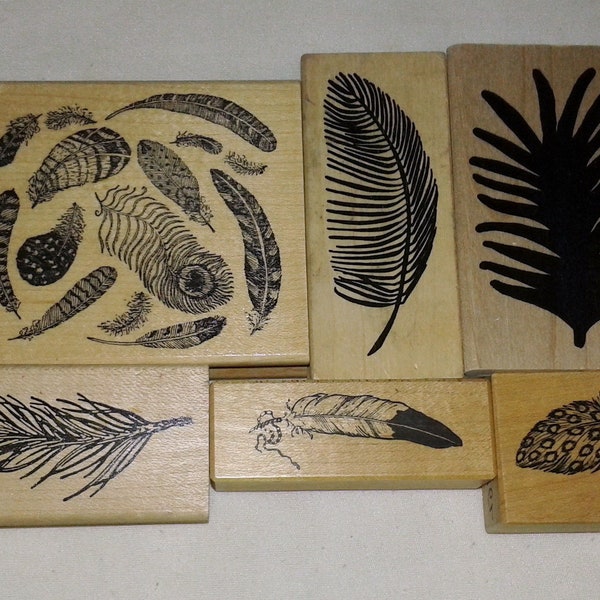 Feather Rubber Stamp - Etsy