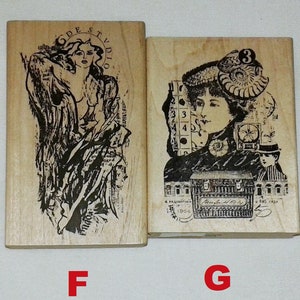 Choose Acey Deucy Rubber Stamp Lynne Perrella Collage Angel Goddess ...
