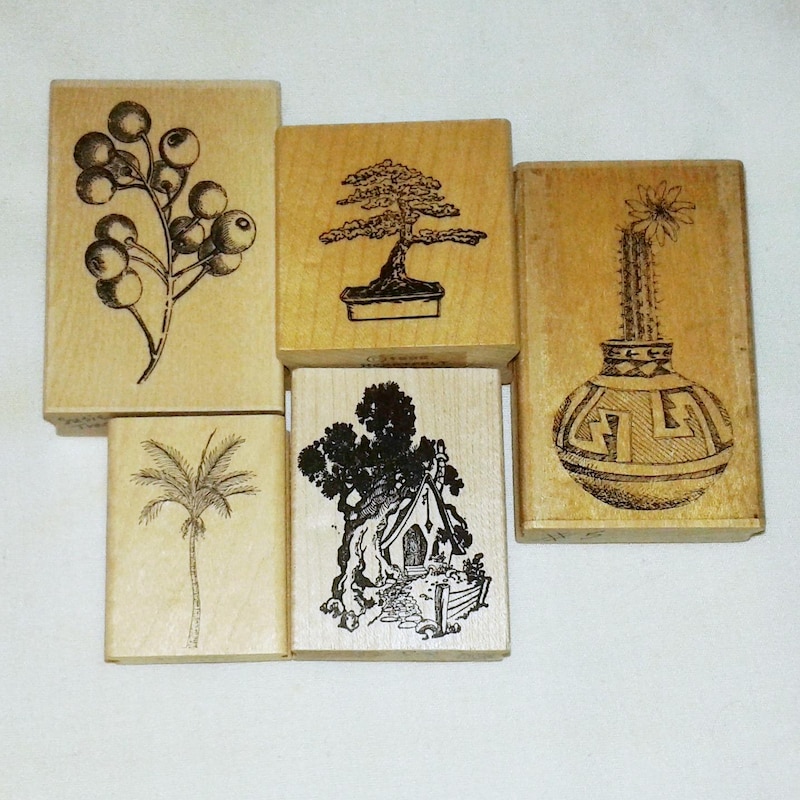 Tree Rubber Stamp - Etsy