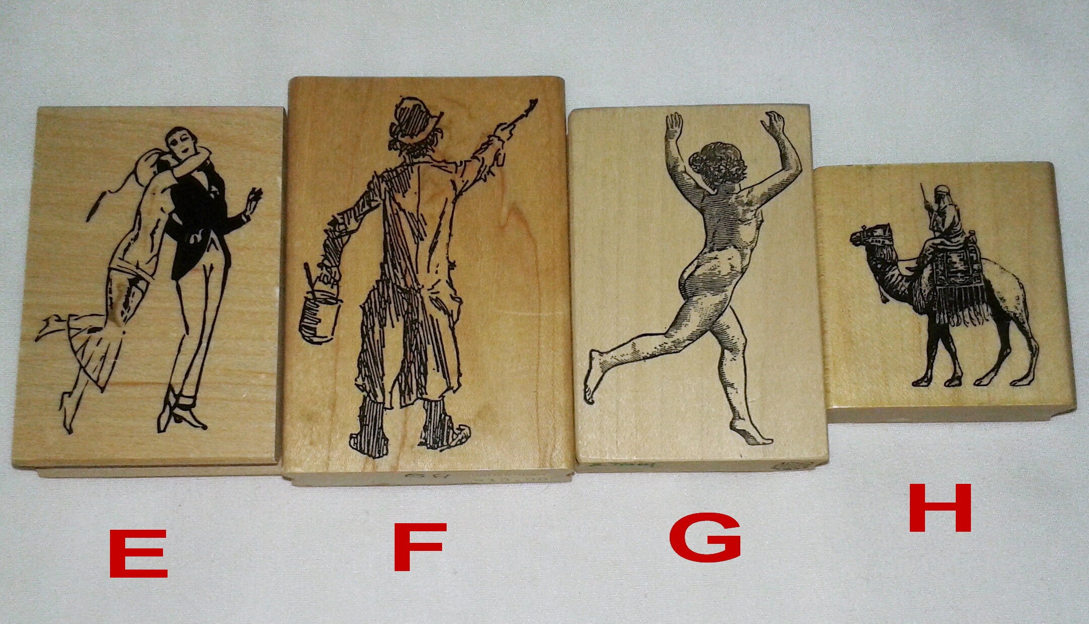 Choose Small Vintage People Rubber Stamp Face Man Woman Great - Etsy