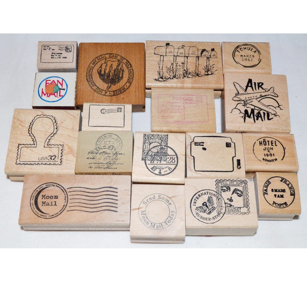 Choose Small Post Rubber Stamp Postmark Postcard Card Fan Mail Art ...