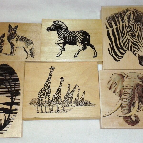 Wolf Scene Rubber Stamps - Etsy