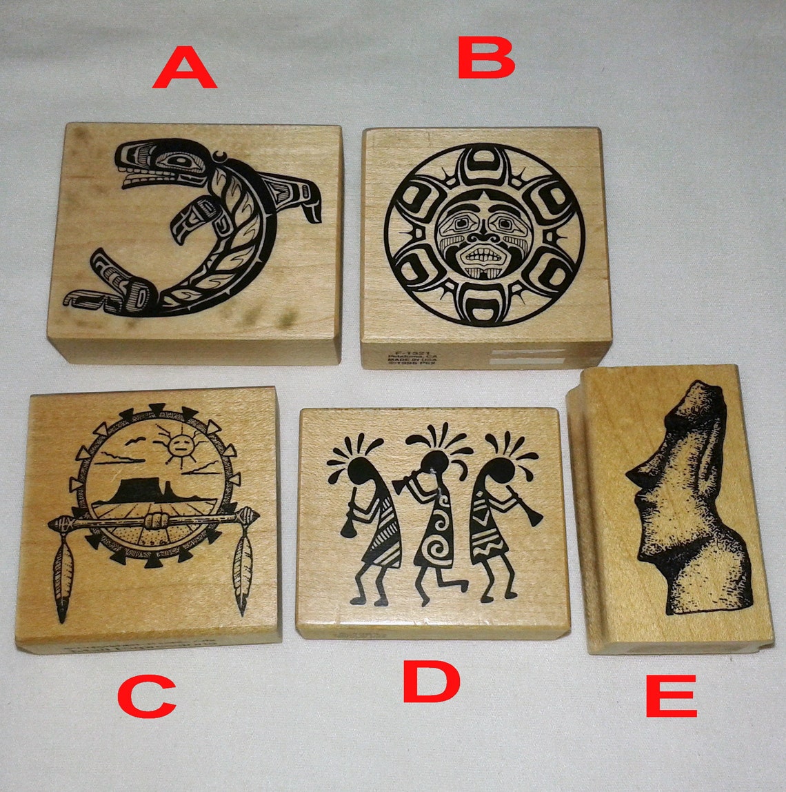 Choose Tribal Rubber Stamp Native Indian Northwest Southwest | Etsy