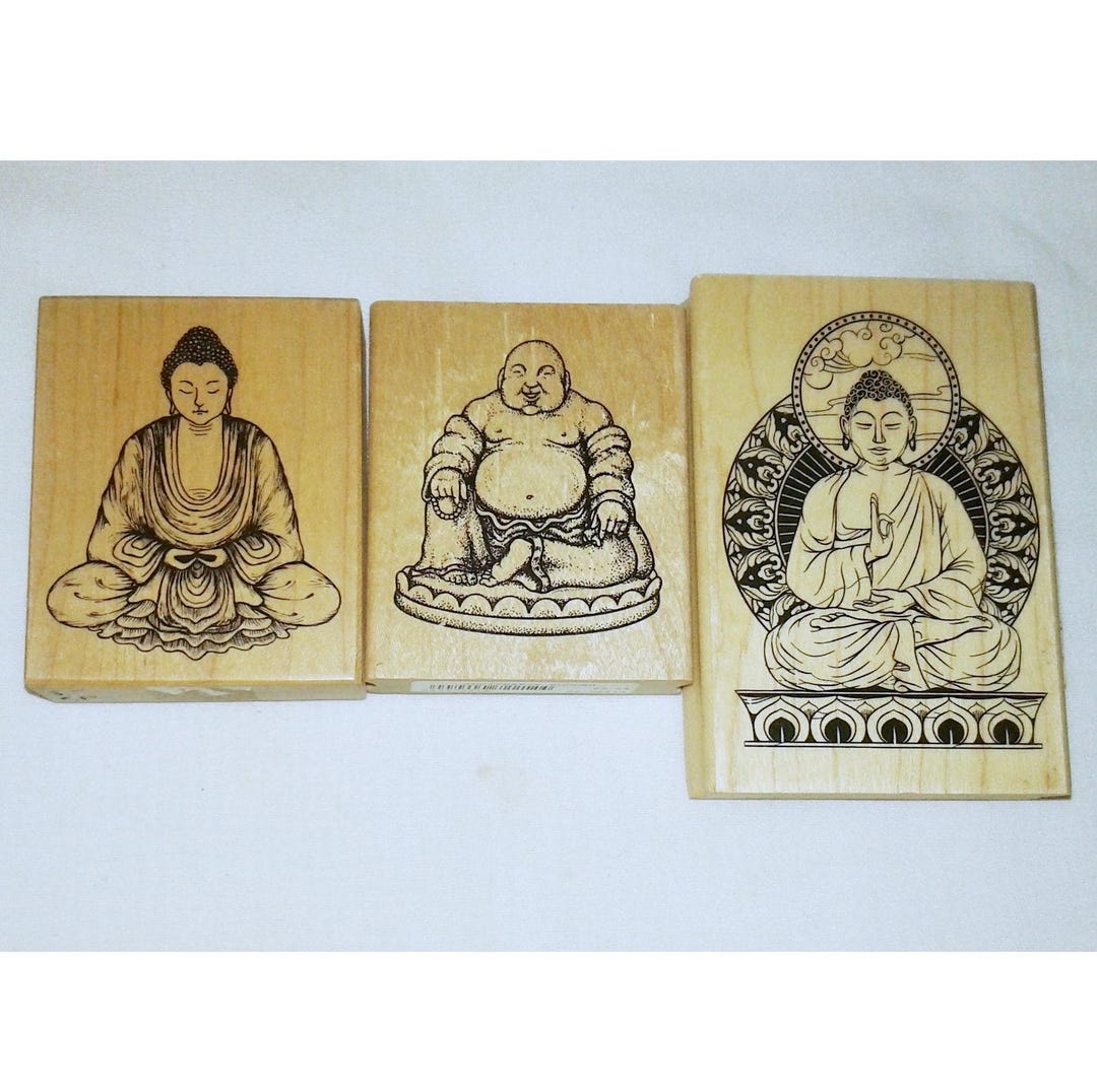 Choose Rare Buddha Rubber Stamp Buddhist Meditation Mindfulness Yoga ...