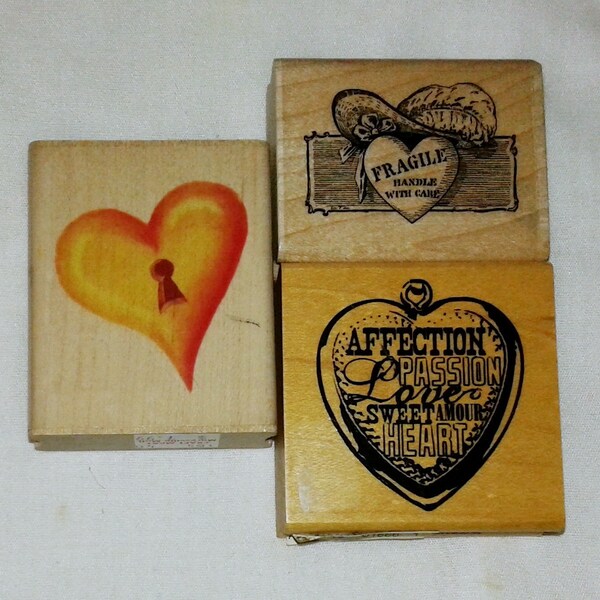 Heart Rubber Stamp - Etsy