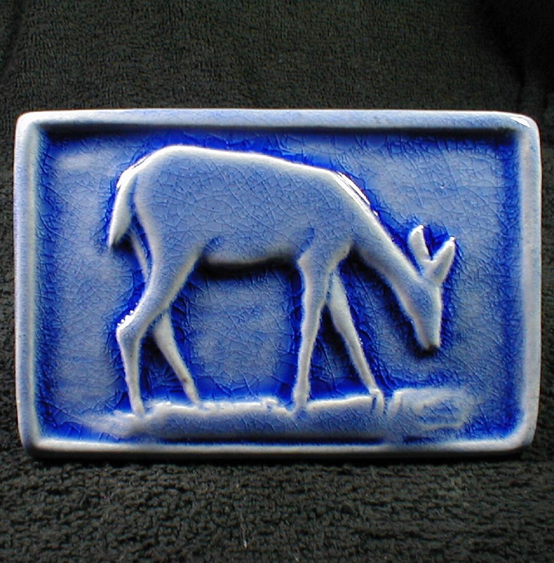 Deer Tile, 4x6", Kitchen Tile, Fireplace Tile, Bathroom Wall Tile, Art ...