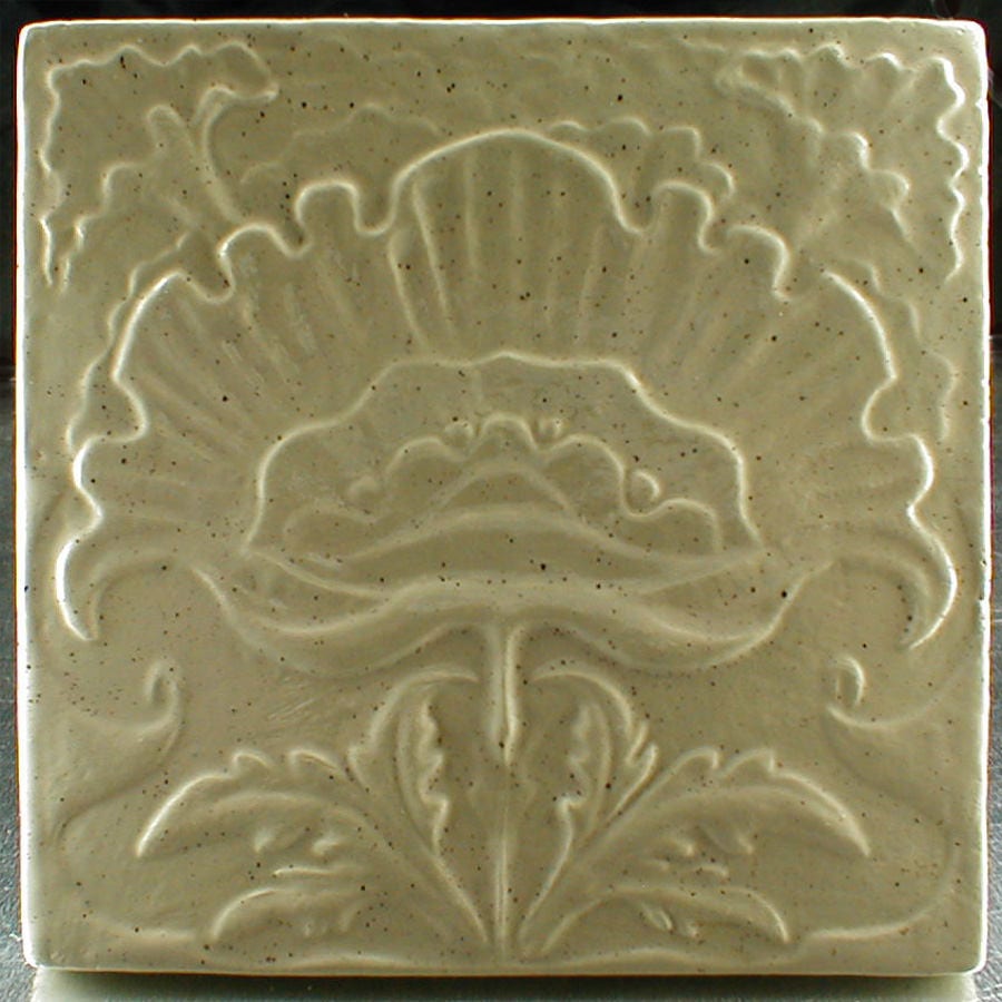 Poppy tile 6 x 6 tile decorative tile art tile accent | Etsy