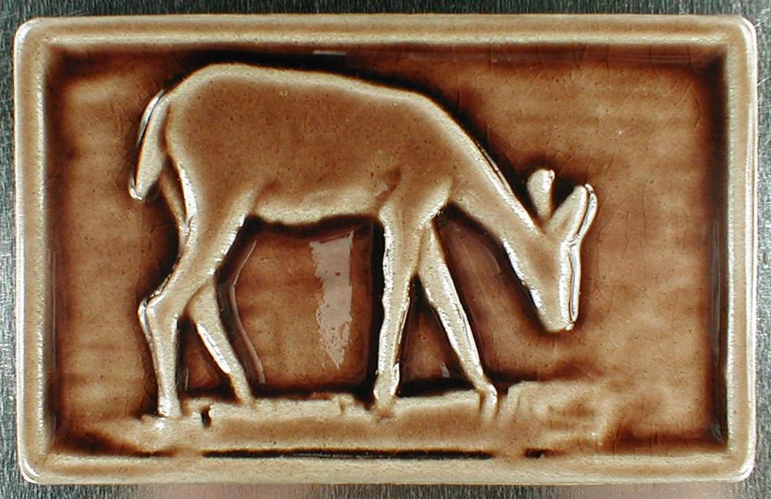 Deer Tile, 4x6", Kitchen Tile, Fireplace Tile, Bathroom Wall Tile, Art ...