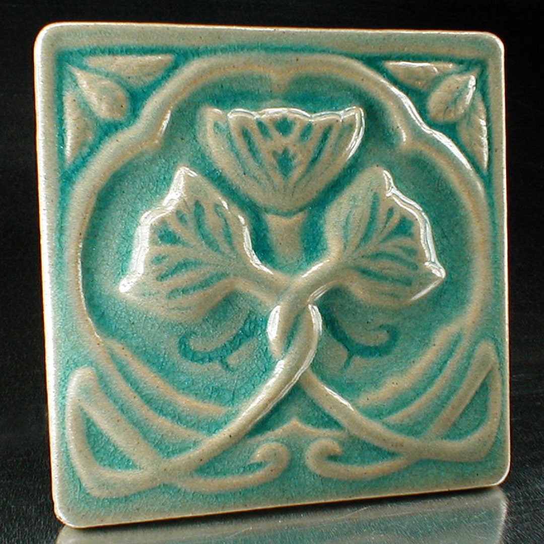 Rose Tile, 6x6 Tile, Accent Tile, Art Tile, Handmade Tile, Backsplash ...