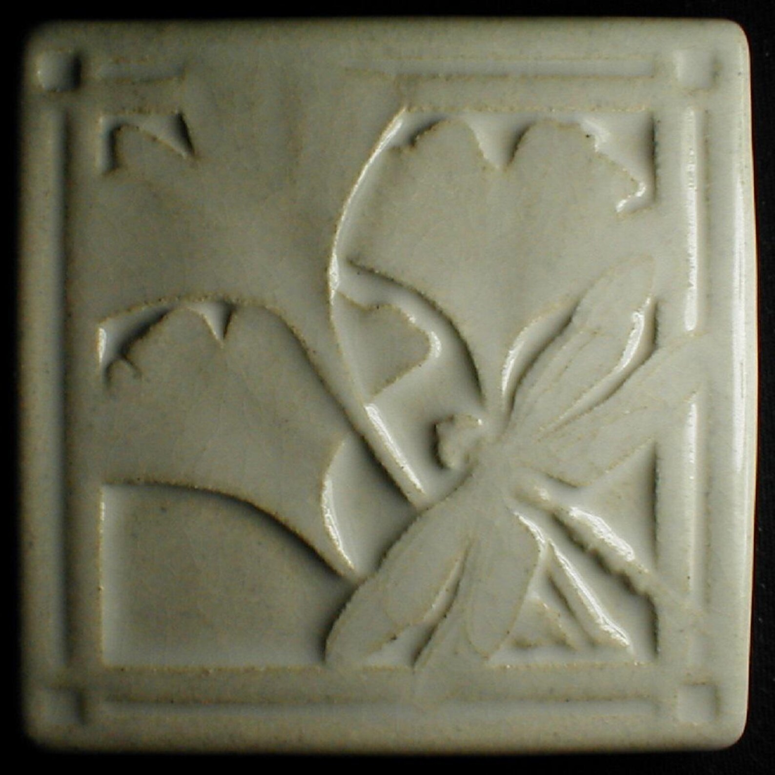 Gingko and Dragonfly Tiles, Wall Tile, Art Tile, Kitchen Backsplash ...