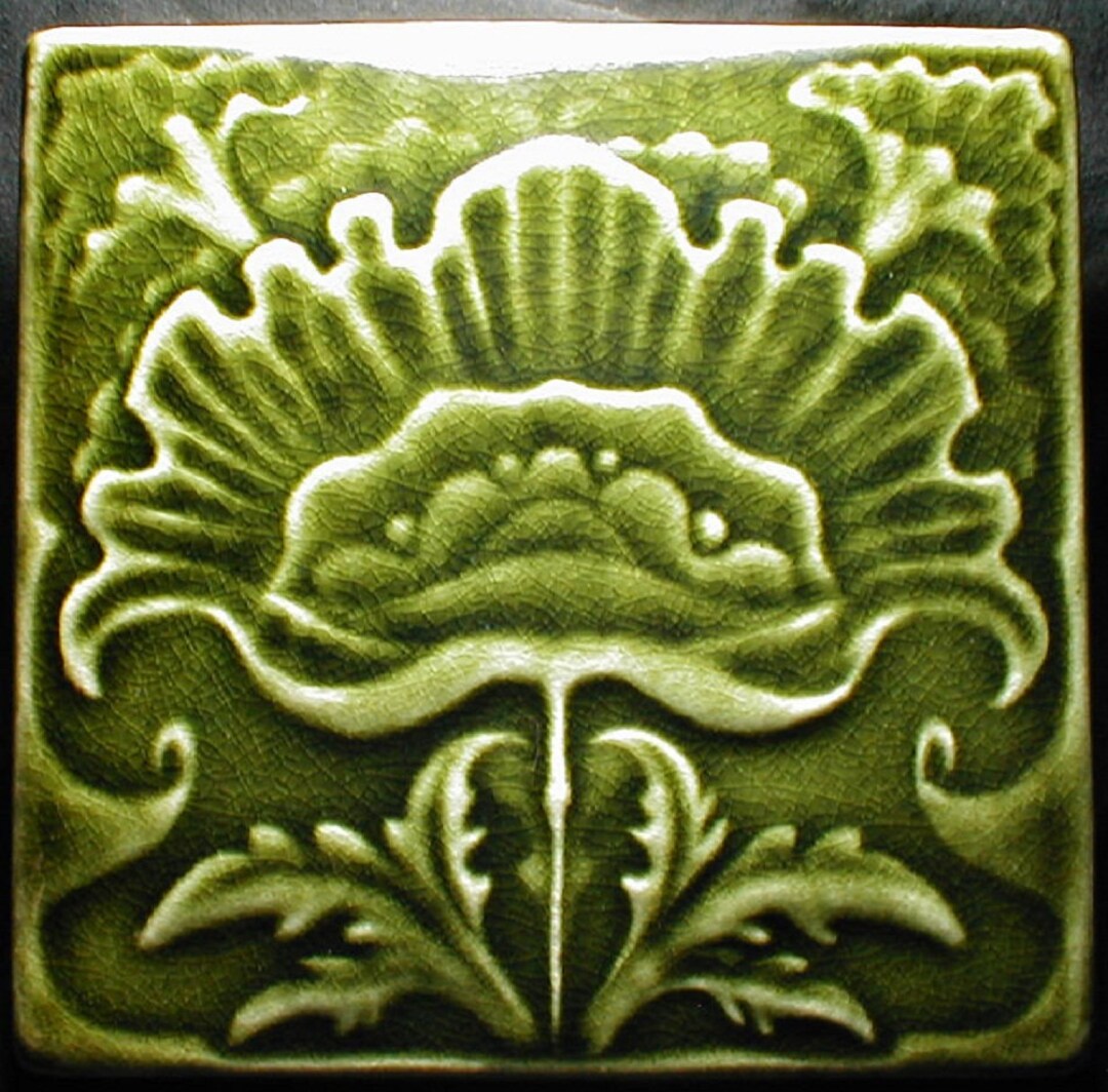 Poppy Tile, Ceramic Tile, Wall Tiles, Kitchen Tiles, Art Tiles, Kitchen ...