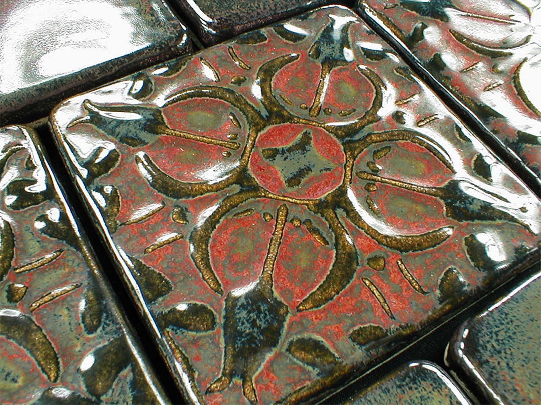 Tulip Tile 4x4 Red Glaze Backsplash Tile Kitchen Tile - Etsy