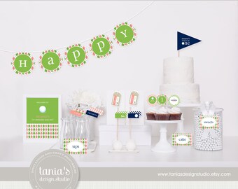 Golf Partee Printable Baby Shower Party Package by tania's | Etsy