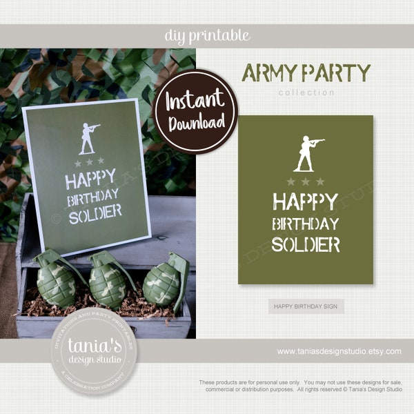 Happy Birthday Soldier - Etsy