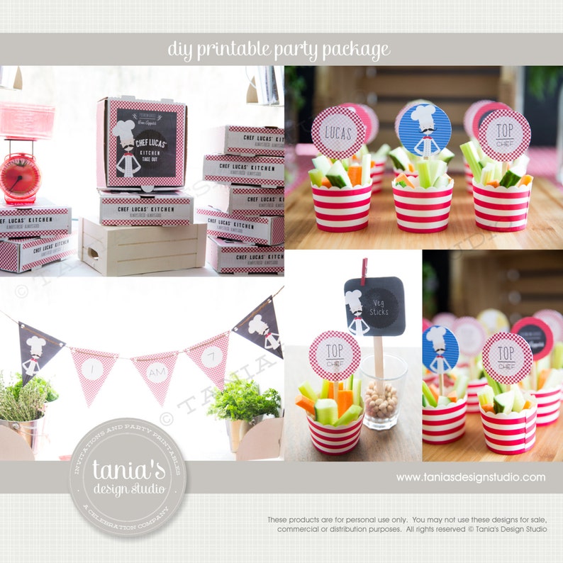 Top Chef Printable Birthday Party Package by Tania's - Etsy Canada