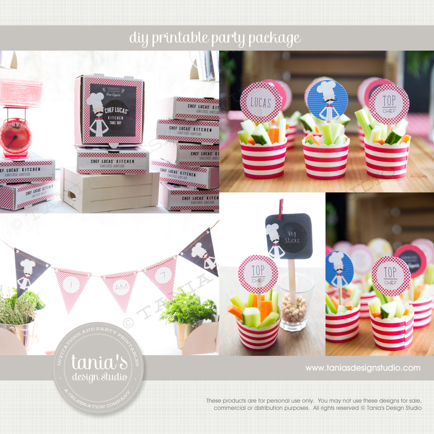 Top Chef Printable Birthday Party Package by Tania's - Etsy Canada