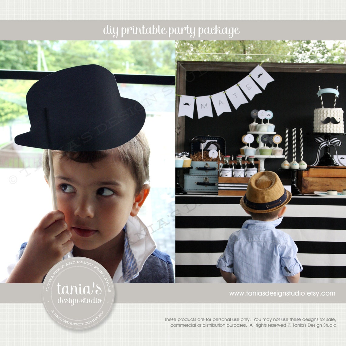 Little Mister Printable Birthday Party Package by Tania's - Etsy