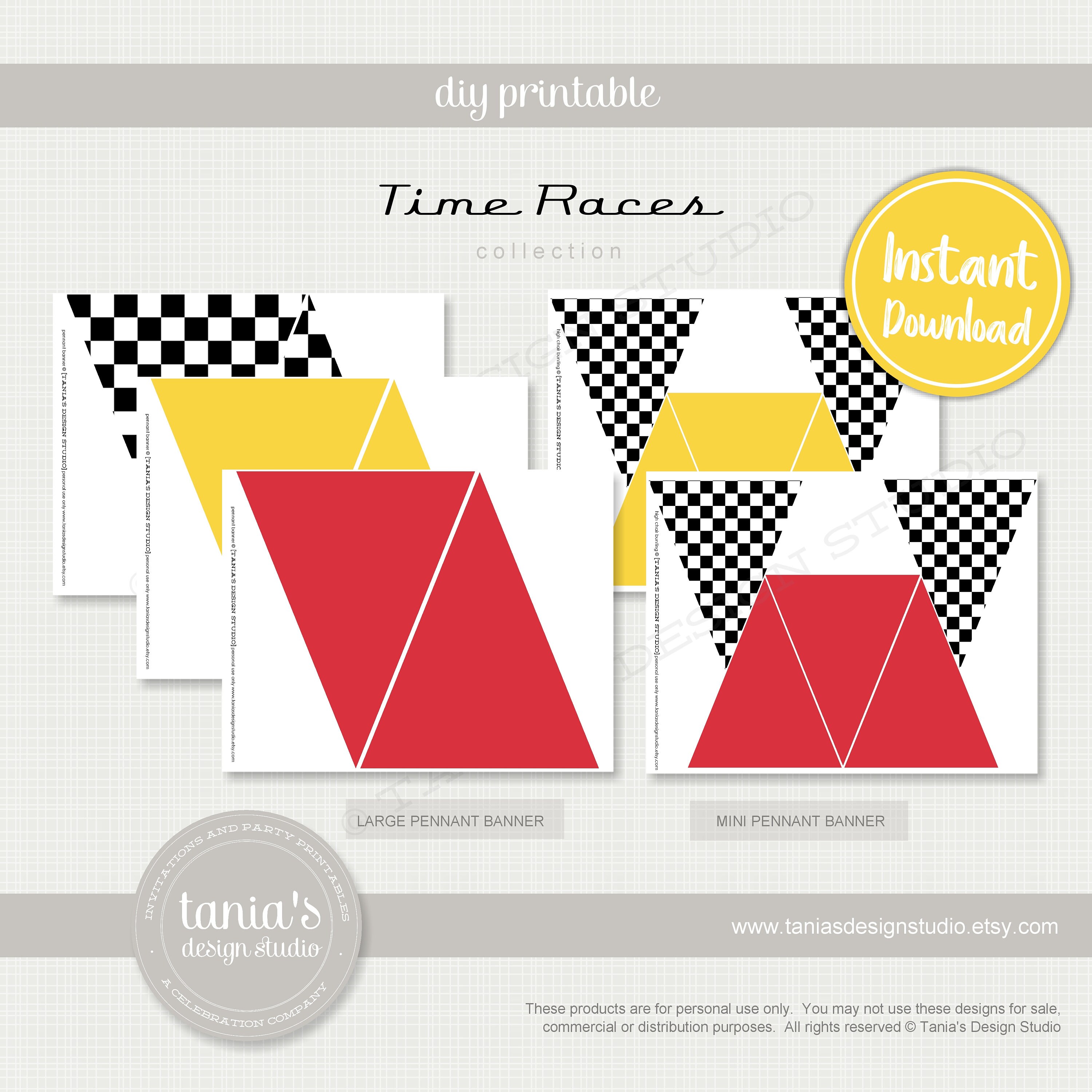 Checkered Flag Banner Template