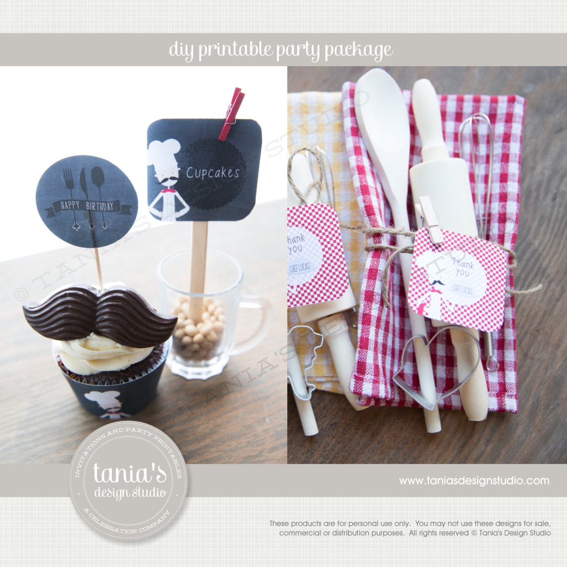 Top Chef Printable Birthday Party Package by Tania's - Etsy Canada