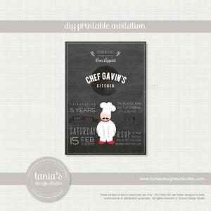 Little Chef Birthday Printable Birthday Invitation by - Etsy