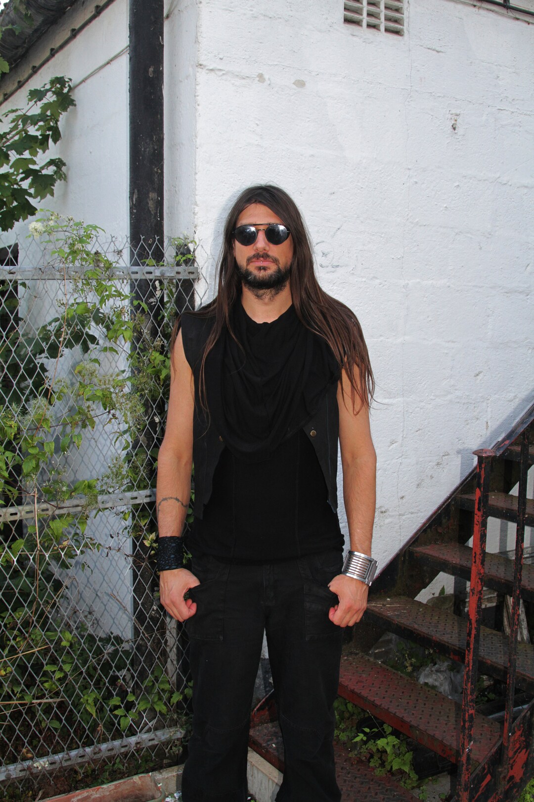 D0g_5t4r // ABGAL // oscuro / negro cuello vuelto / capucha chal ...