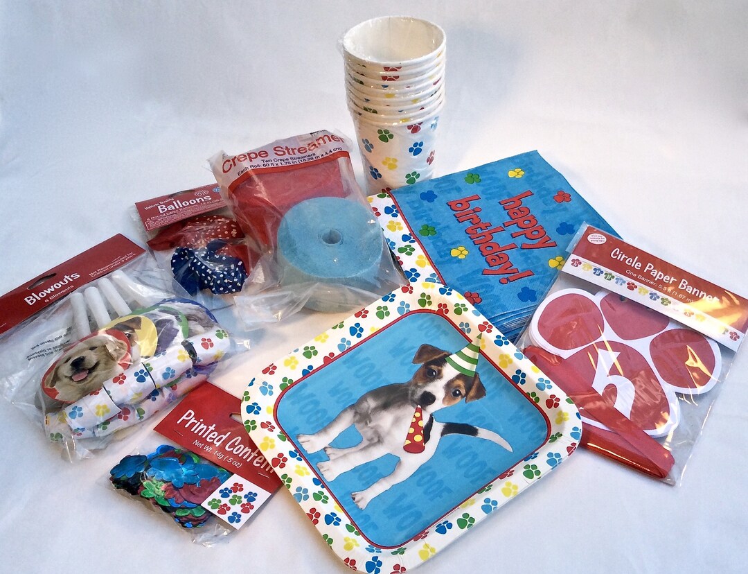 Pet Party Supplies for Dog, Cat or Animal Themed Birthday Party for ...