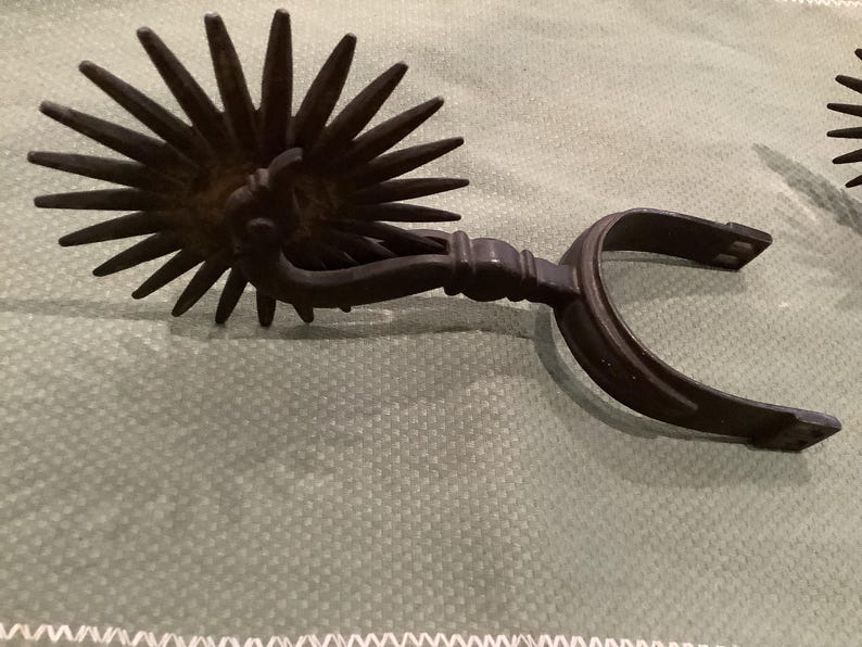 Vintage Cast Iron Cowboy Spurs - Etsy
