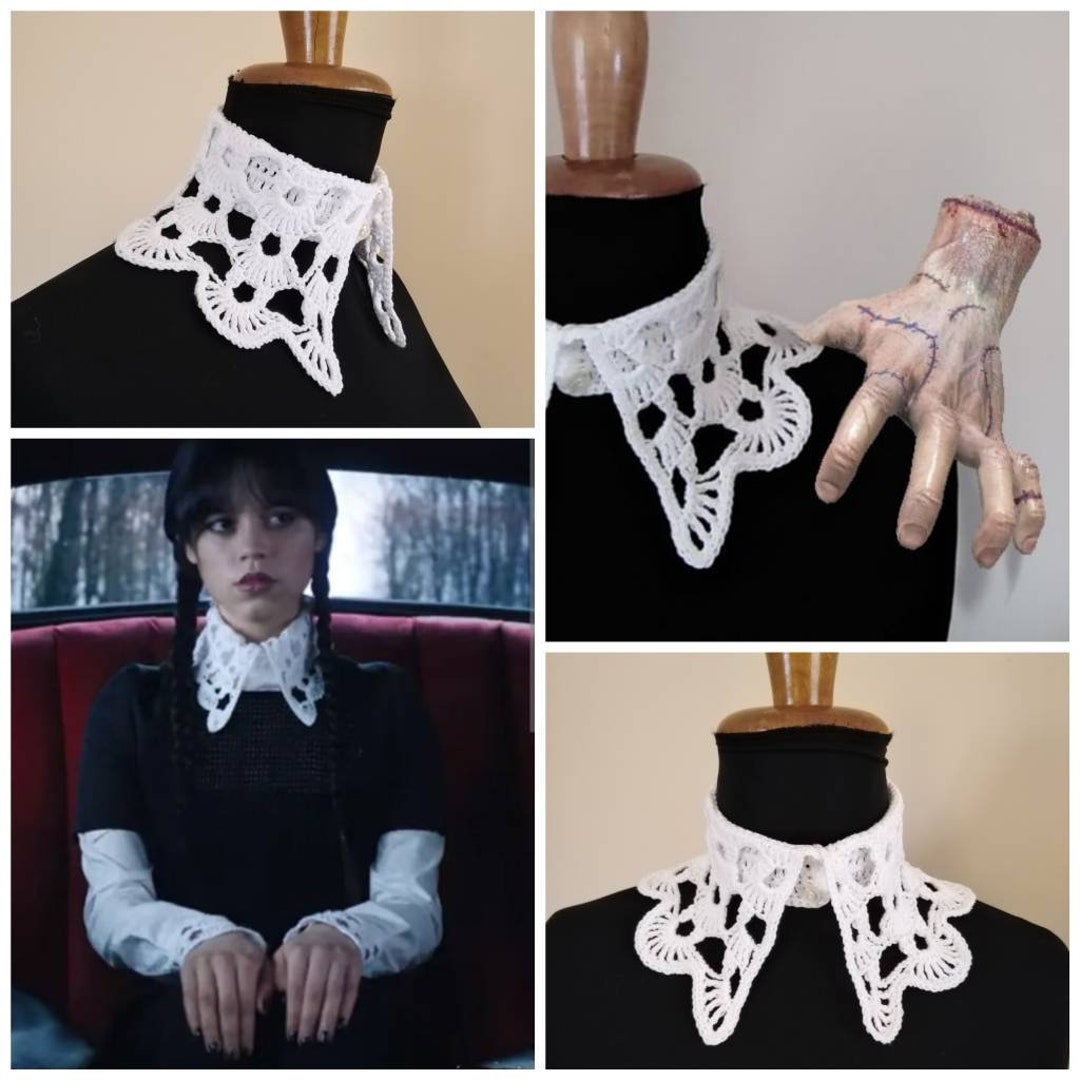 Collar and Cuffs Inspired by the wednesday Series, Wednesday Addams ...