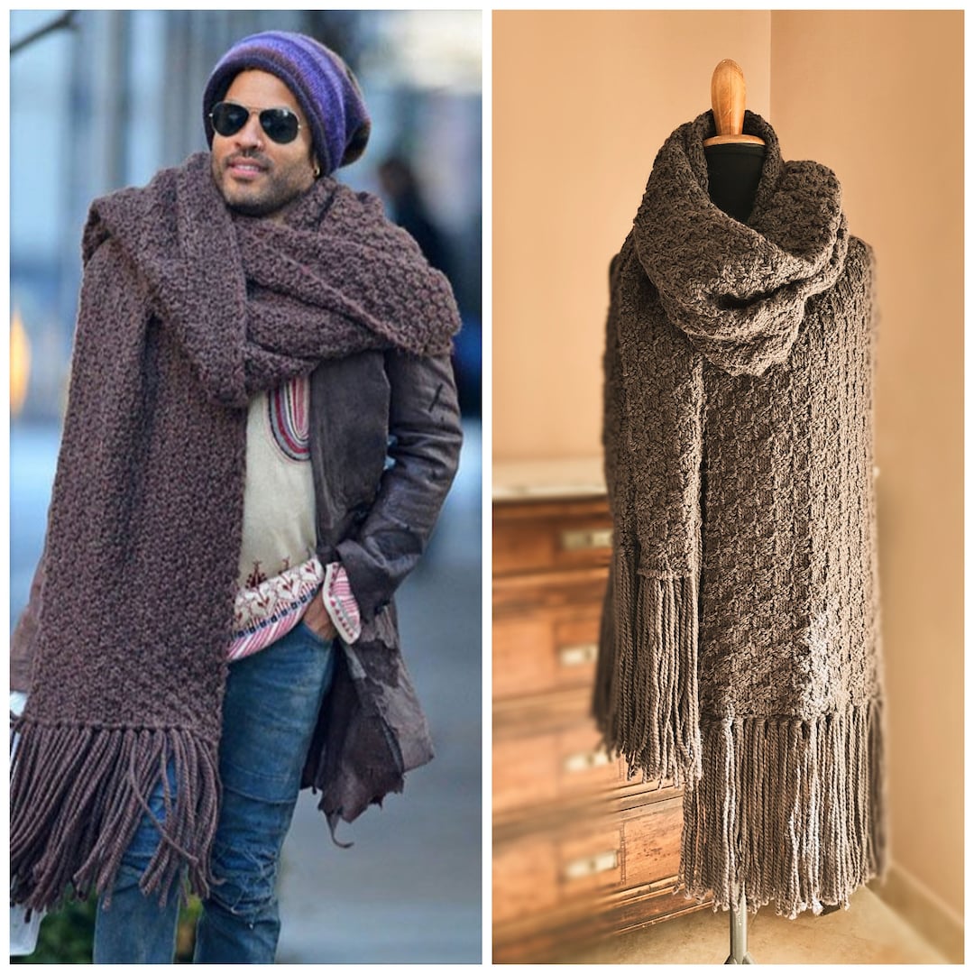 CHOOSE YOUR COLOR. Maxi Scarf Inspired by Lenny Kravitz, Extra Large ...