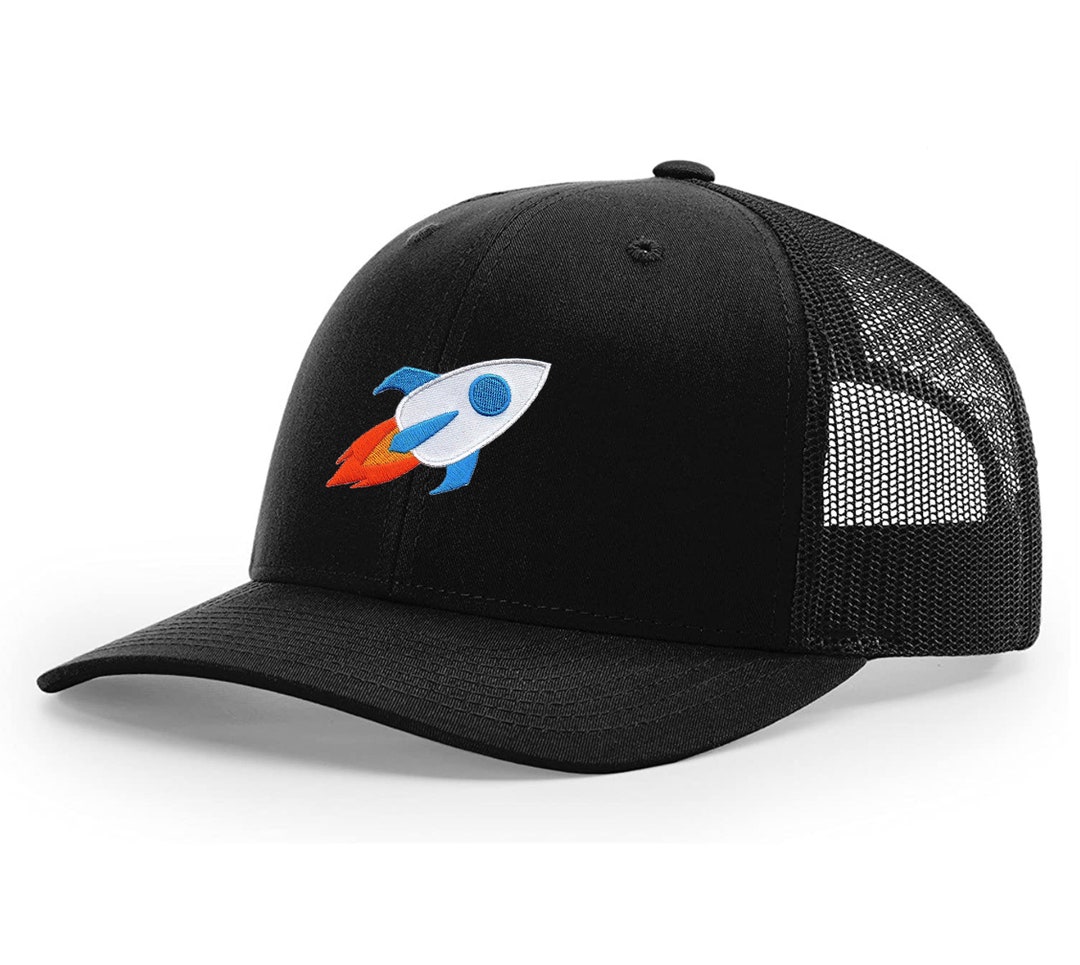 Rocket Ship Trucker Hat to the Moon Snapback Mesh - Etsy