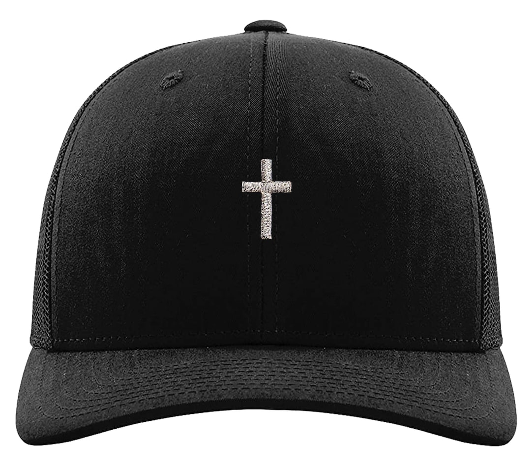 Cross Hat Trucker Mesh Comfort Fit Snapback Closure Religious Baseball ...