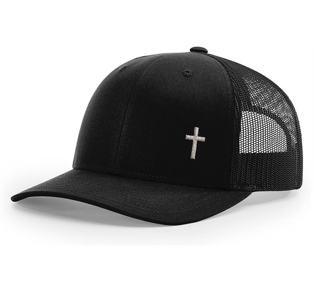 Cross Hat Trucker Mesh Comfort Fit Snapback Closure Religious Baseball ...