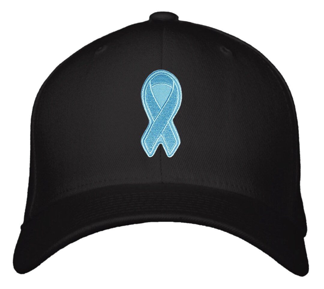 Blue Awareness Ribbon Hat Comfort Fit Mens Health Prostate Cancer Etc ...
