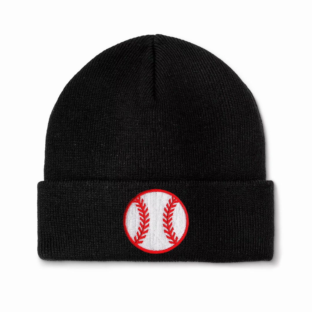 Baseball Ball With Seams Beanie Comfort Fit Unisex Black - Etsy