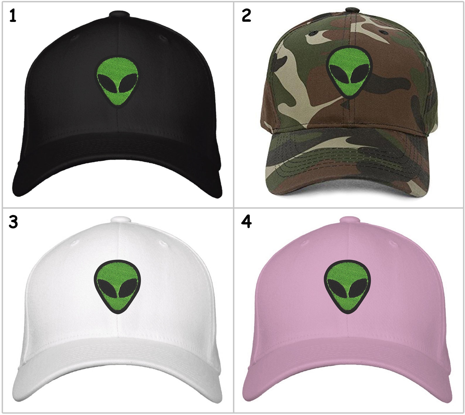 Alien Hat Unisex Mens Womens Outer Space Area 51 UFO Hunters | Etsy