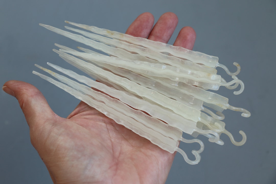 Vintage Set of 12 Glow in the Dark Icicle Tree Ornaments - Etsy