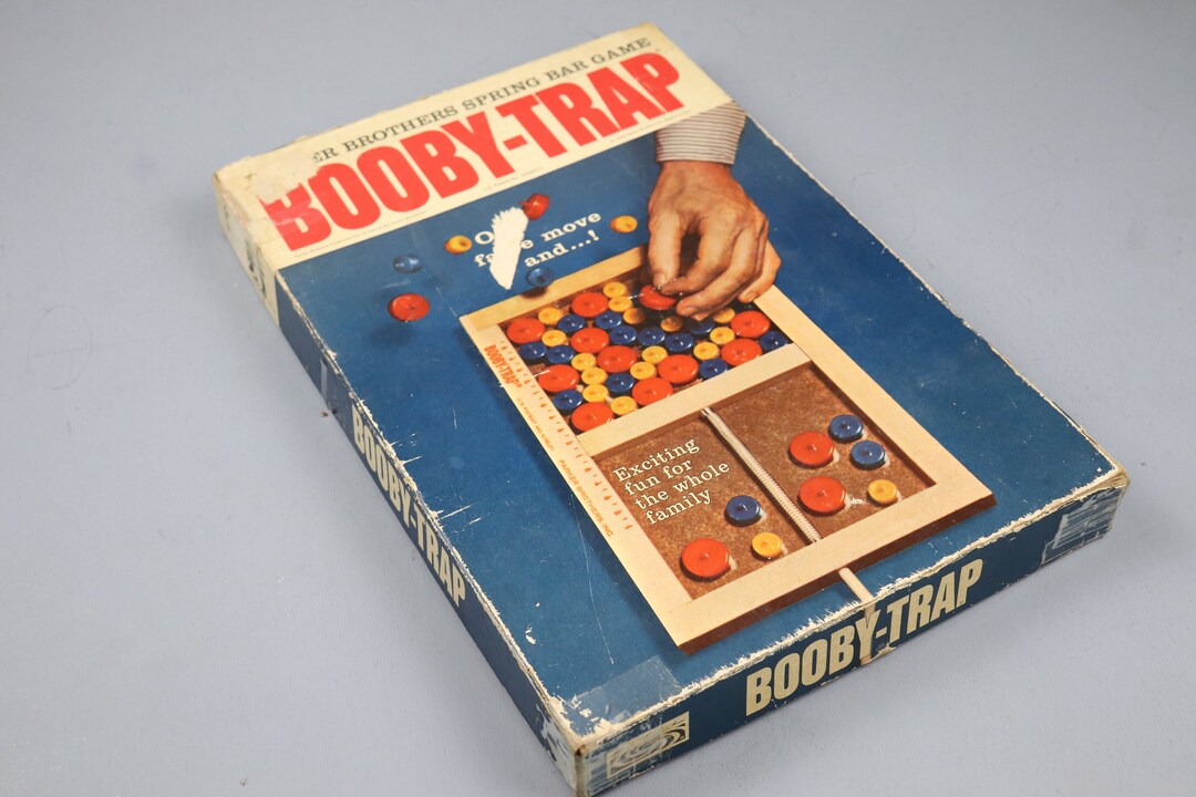 Vintage 1965 Booby Trap Game - Spring Action Game - Parker Brothers - Etsy