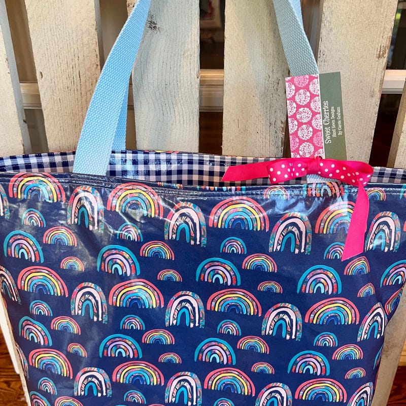 Oilcloth Tote Bag - Etsy