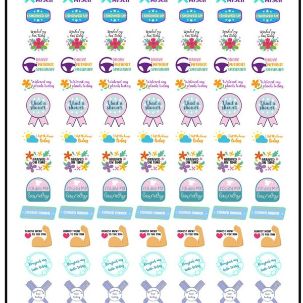 Achievement Stickers - Etsy