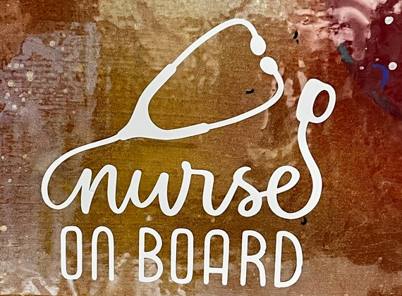 Nurse on Board Decal - Etsy