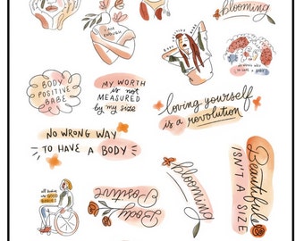 Body Positive Stickers - Etsy