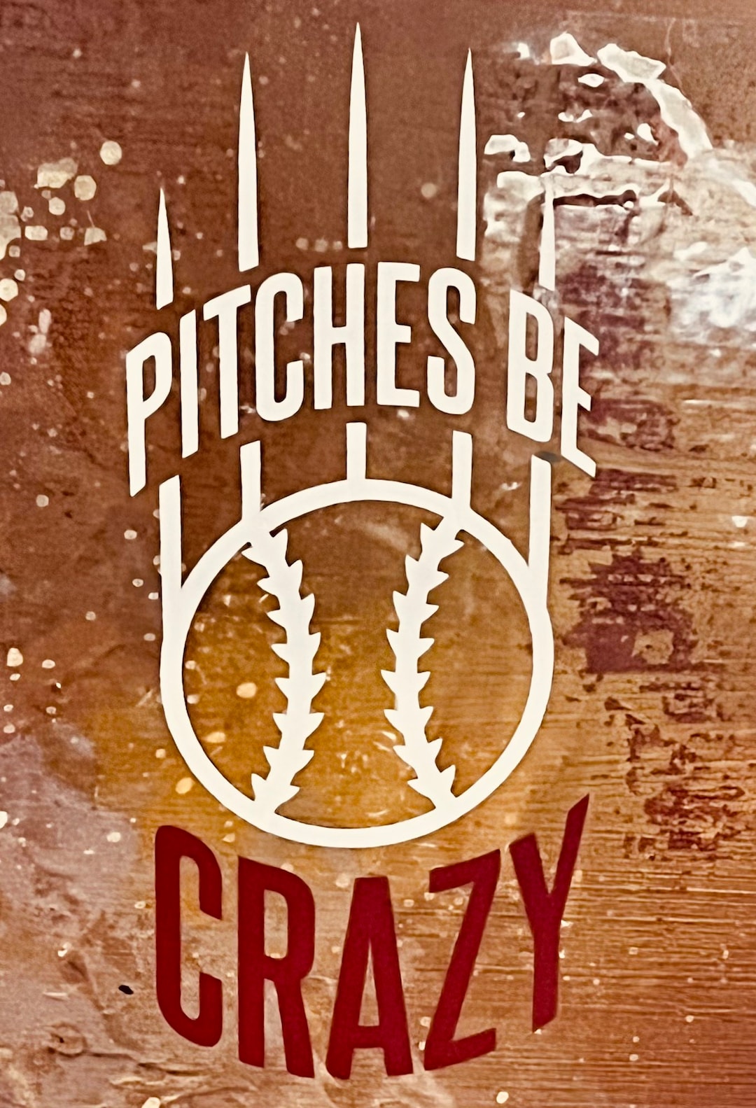 Pitches Be Crazy Baseball Decal - Etsy